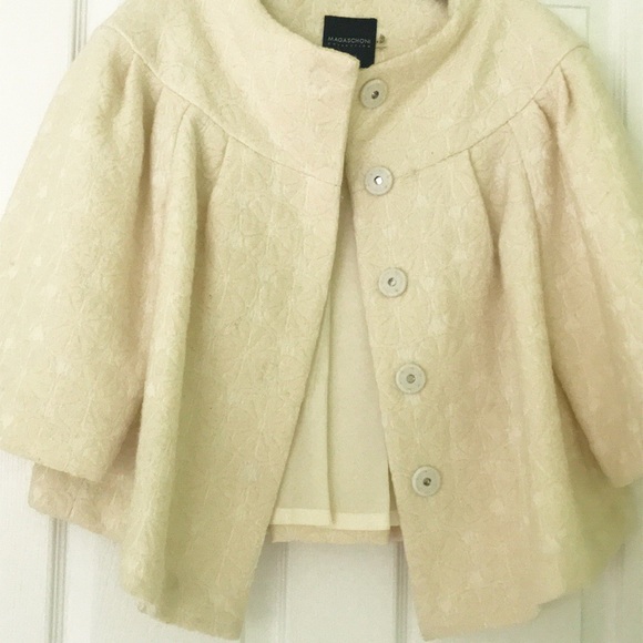 Magaschoni | Jackets & Coats | Magaschoni Collection Creme Flaired ...